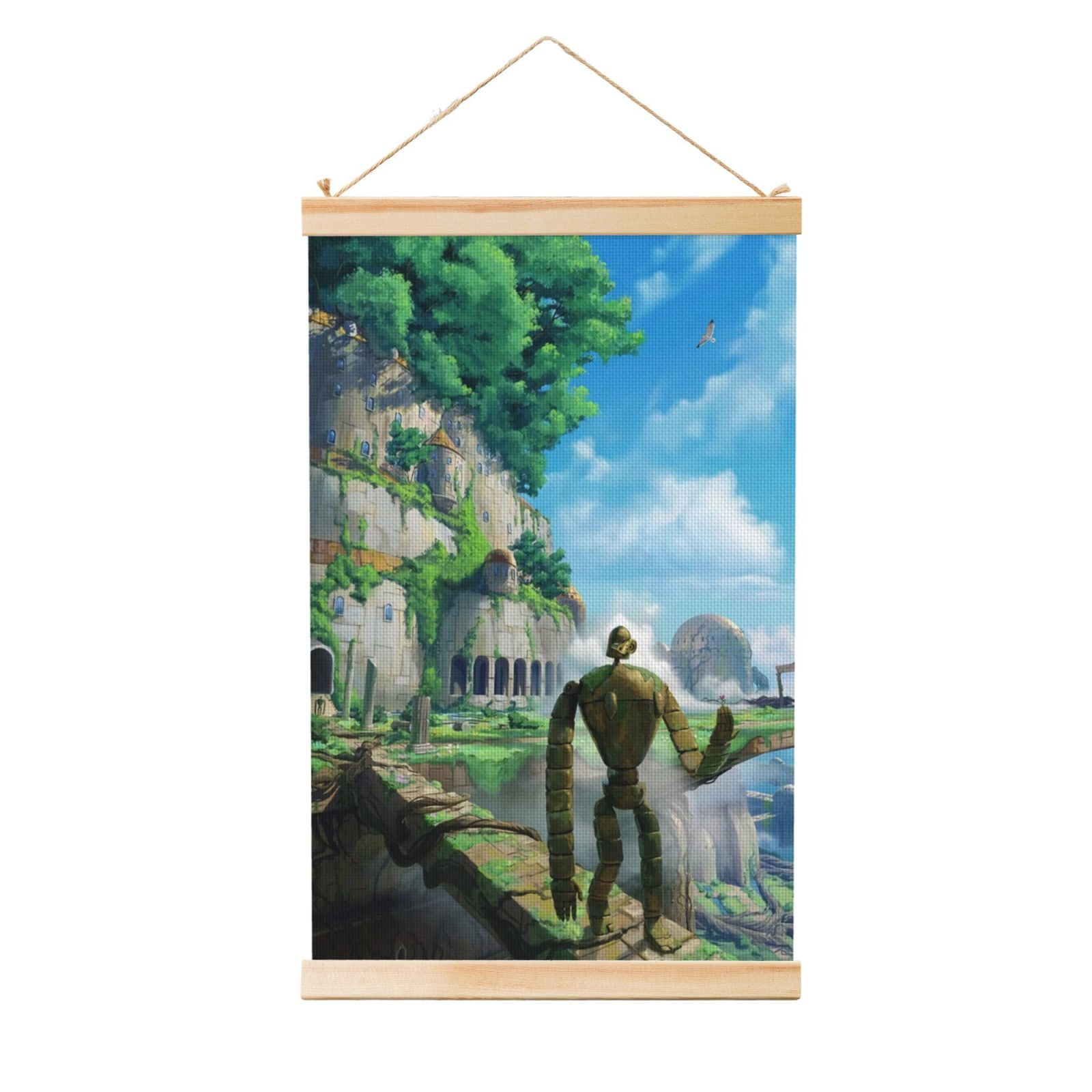 Castle In The Sky Posters Wall Hanging Wooden Shaft Poster Wall Art ...