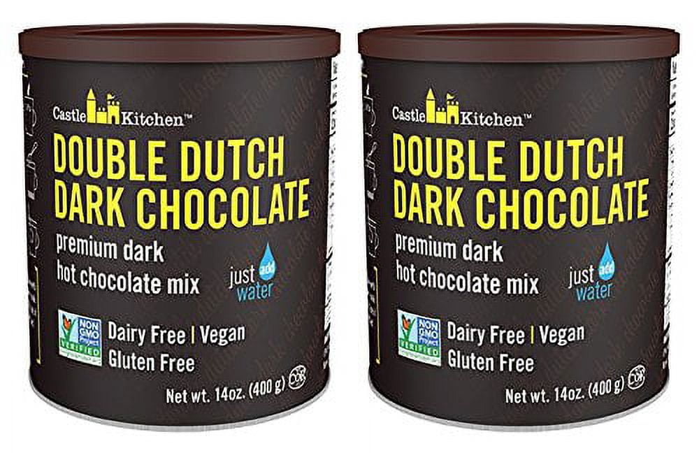 Castle Kitchen Dark Chocolate Cocoa Powder - Vegan, Dairy-Free Hot ...