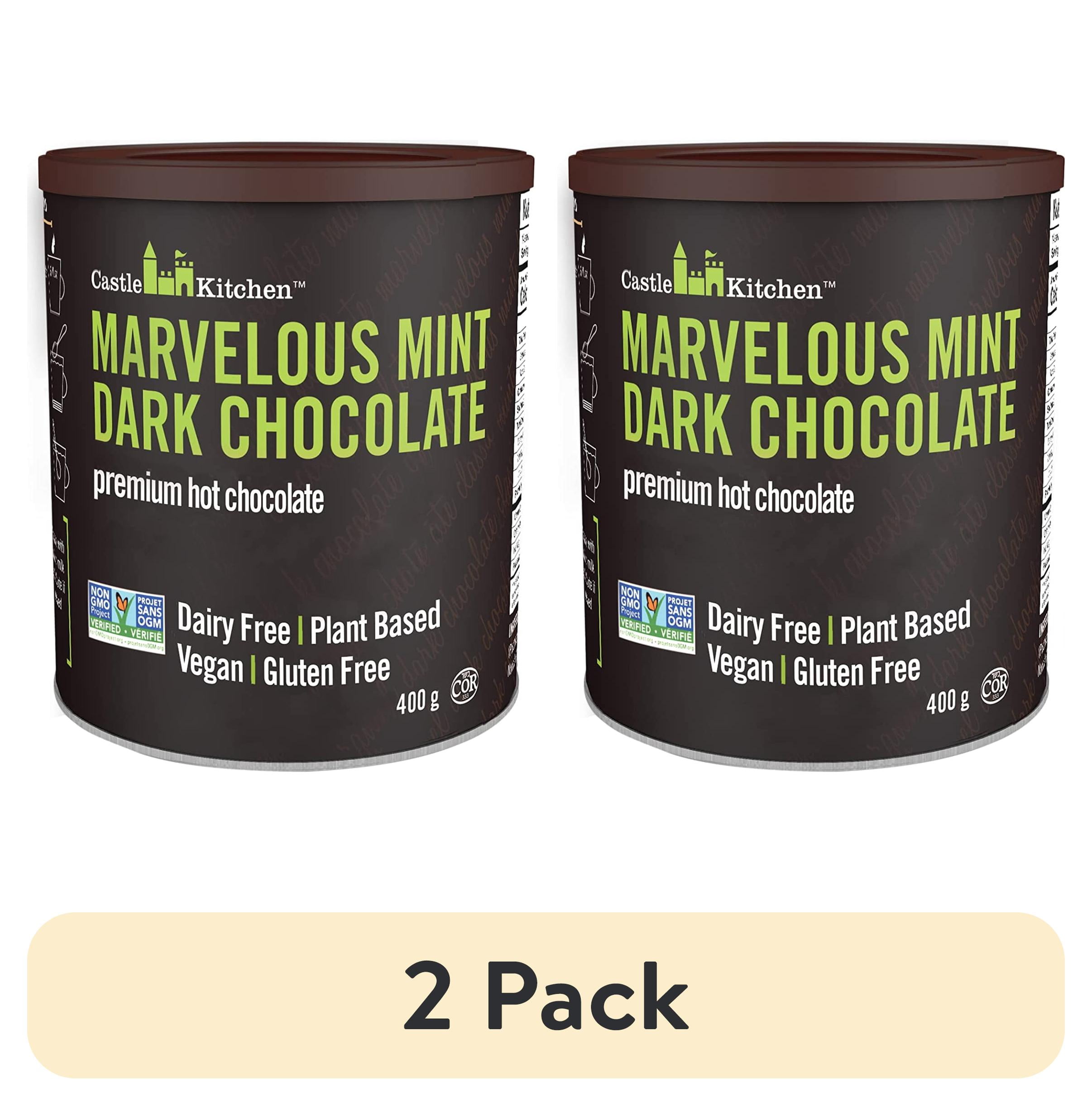 (2 pack) Castle Kitchen Marvelous Mint Dark Hot Chocolate Mix, 14 Oz ...