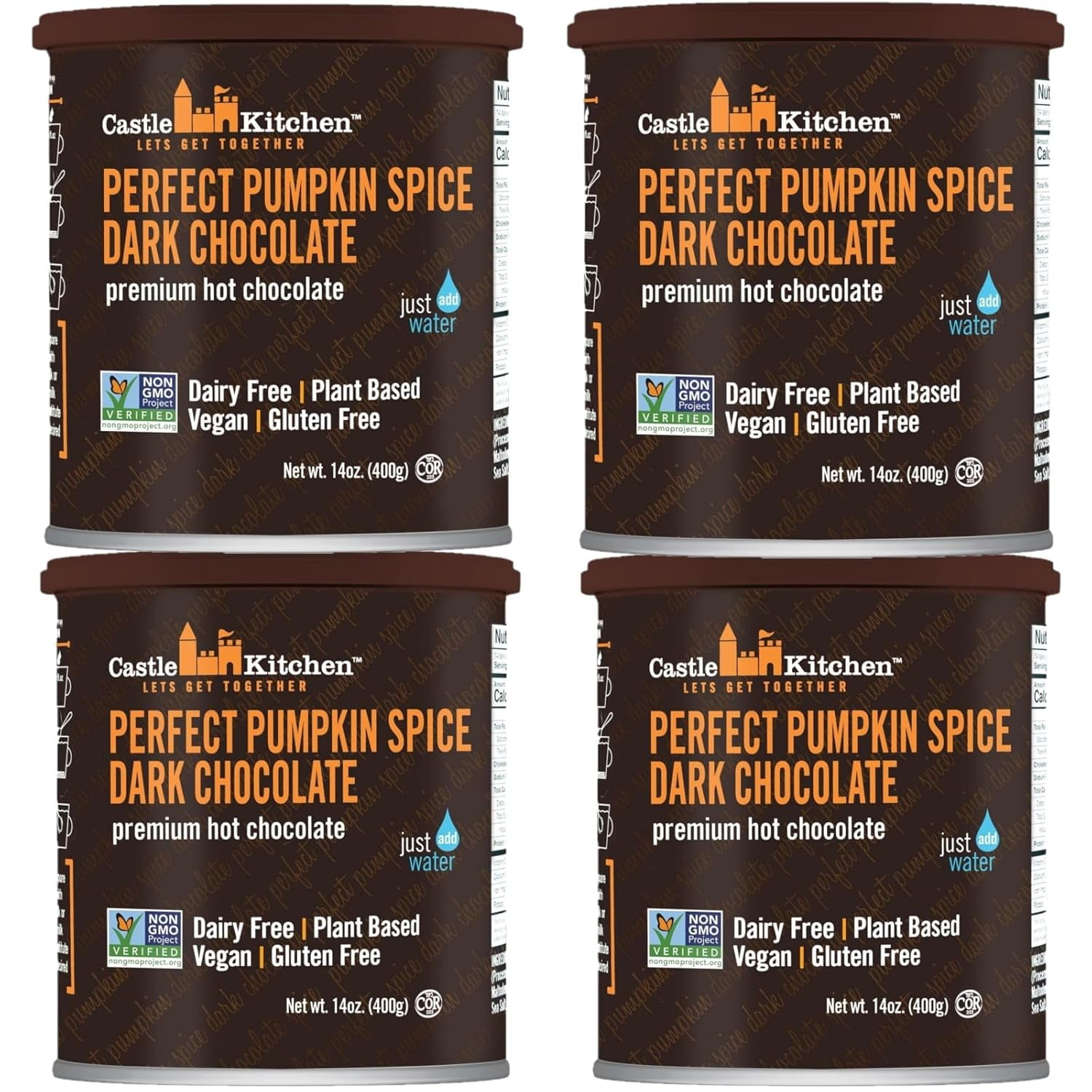 Castle Kitchen Pumpkin Spice Hot Chocolate (4 Pack,14 oz Ea.) - Winter ...