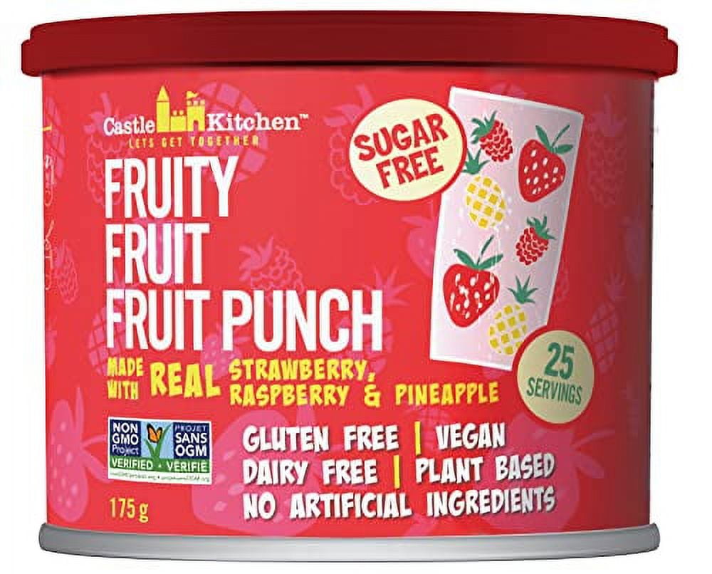Castle Kitchen Sugar Free Fruity Fruit Punch Mix (6 oz) - Sweetened ...