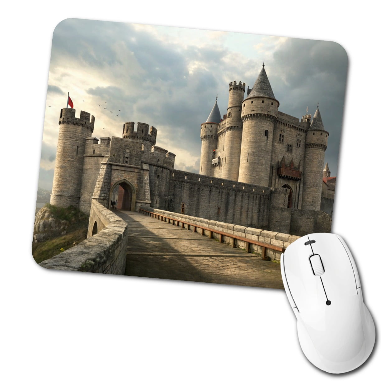 Castle Medieval Fantasy Mouse Pad Low Profile Gaming Mat - Walmart.com