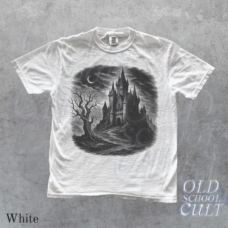 Castle Medieval Gothic Tshirt, Retro Y2k Dark Art Shirts, Gothic Shirts ...