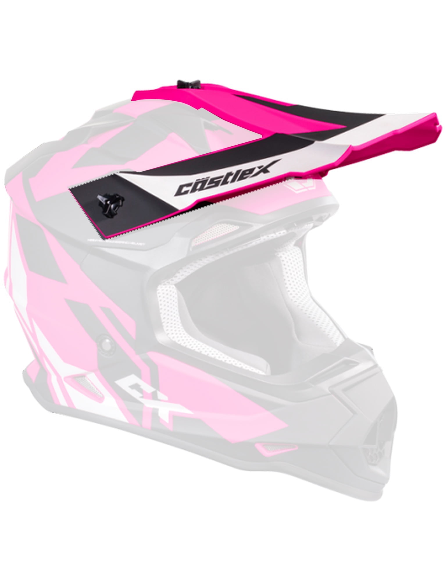 Castle Mode MX Helmet Replacement Visor/Peak Flow Pink - Walmart.com