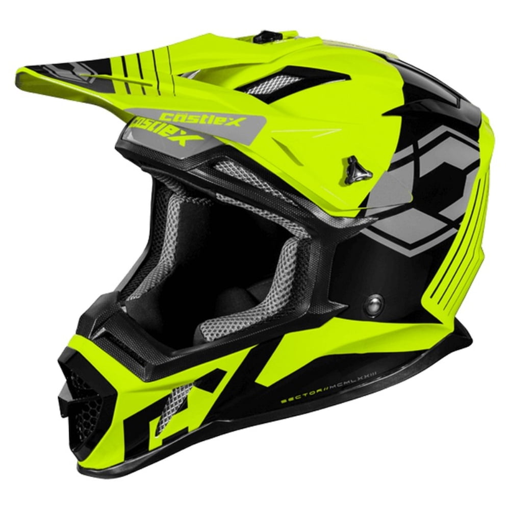 Castle Mode Sector Youth MX Offroad Helmet Hi-Vis LG - Walmart.com