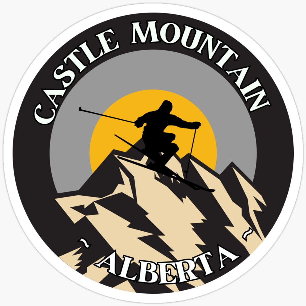 Castle Mountain Resort Ski - Alberta Sticker Phone Decal Water Bottle ...