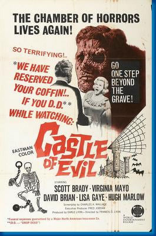 Castle Of Evil Movie Poster Art Poster 24x36 Unframed, Age: Adults ...