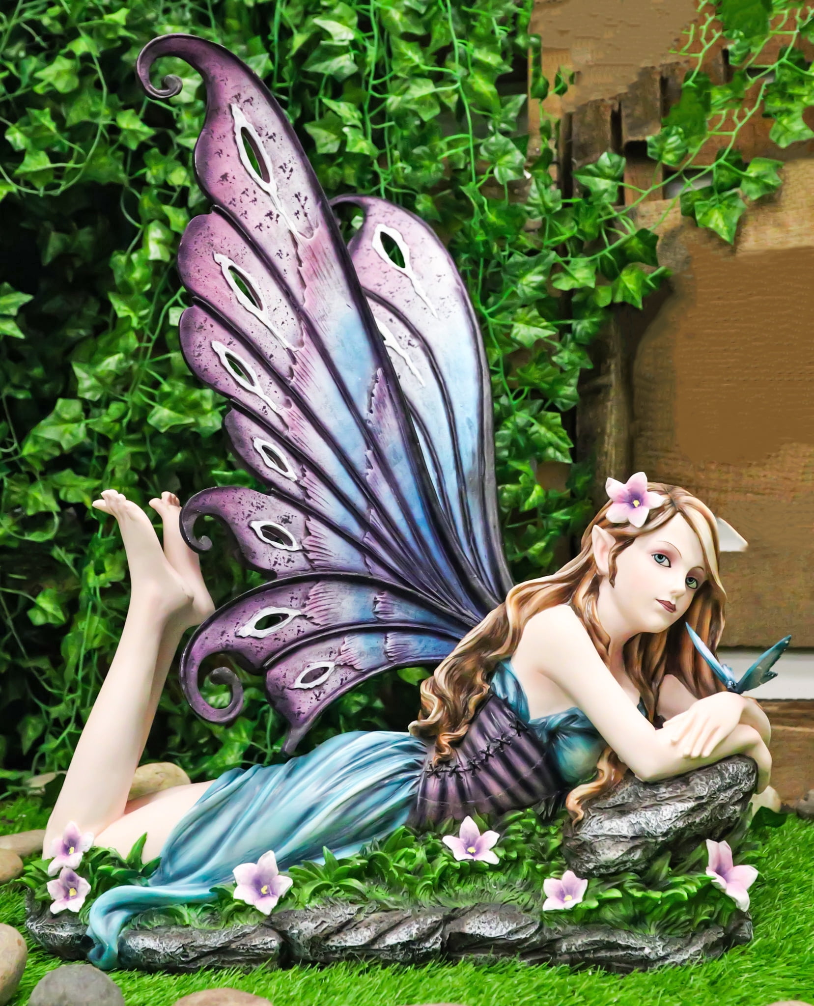 Castle On A Cloud Lavender Fairy Daydreaming With Butterfly Large ...