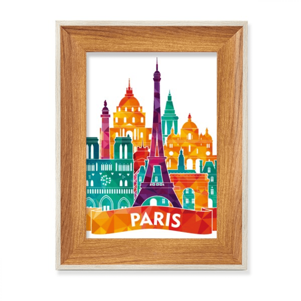 Castle Paris France Eiffel Tower Desktop Wooden Photo Frame Display ...