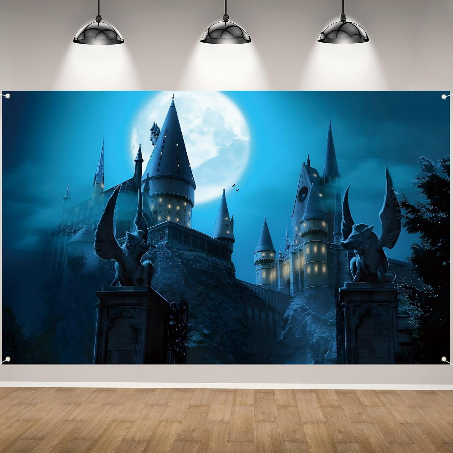Castle Photo Backdrop Wizard Banner Halloween Birthday Party ...