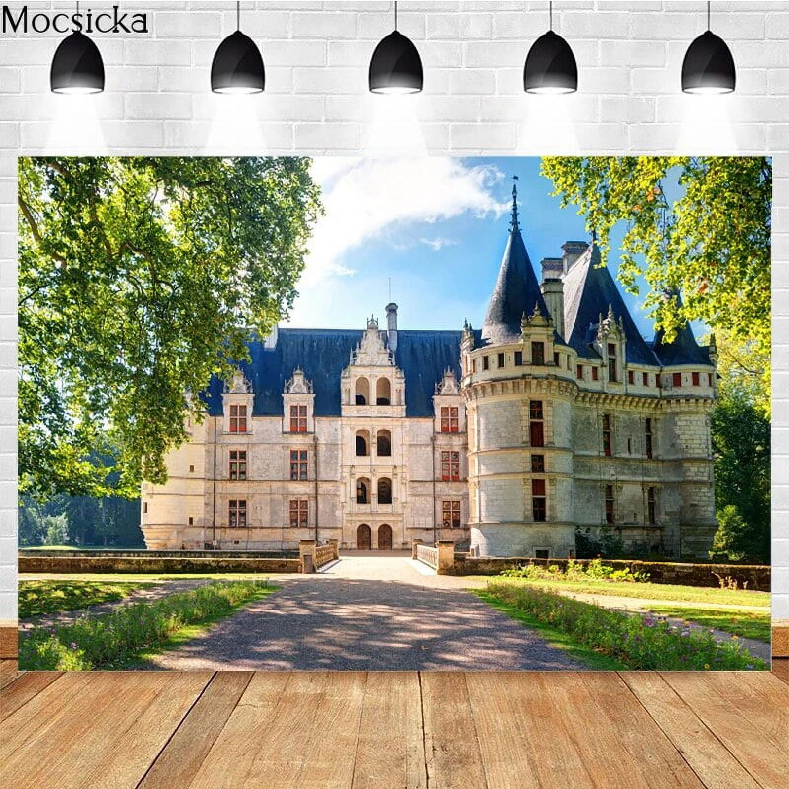 Castle Photography Background Spring Manor Castle Decoration Props ...