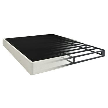 Zinus 4" Metal Box Spring with Wood Slats, Mattress Foundation, King ...
