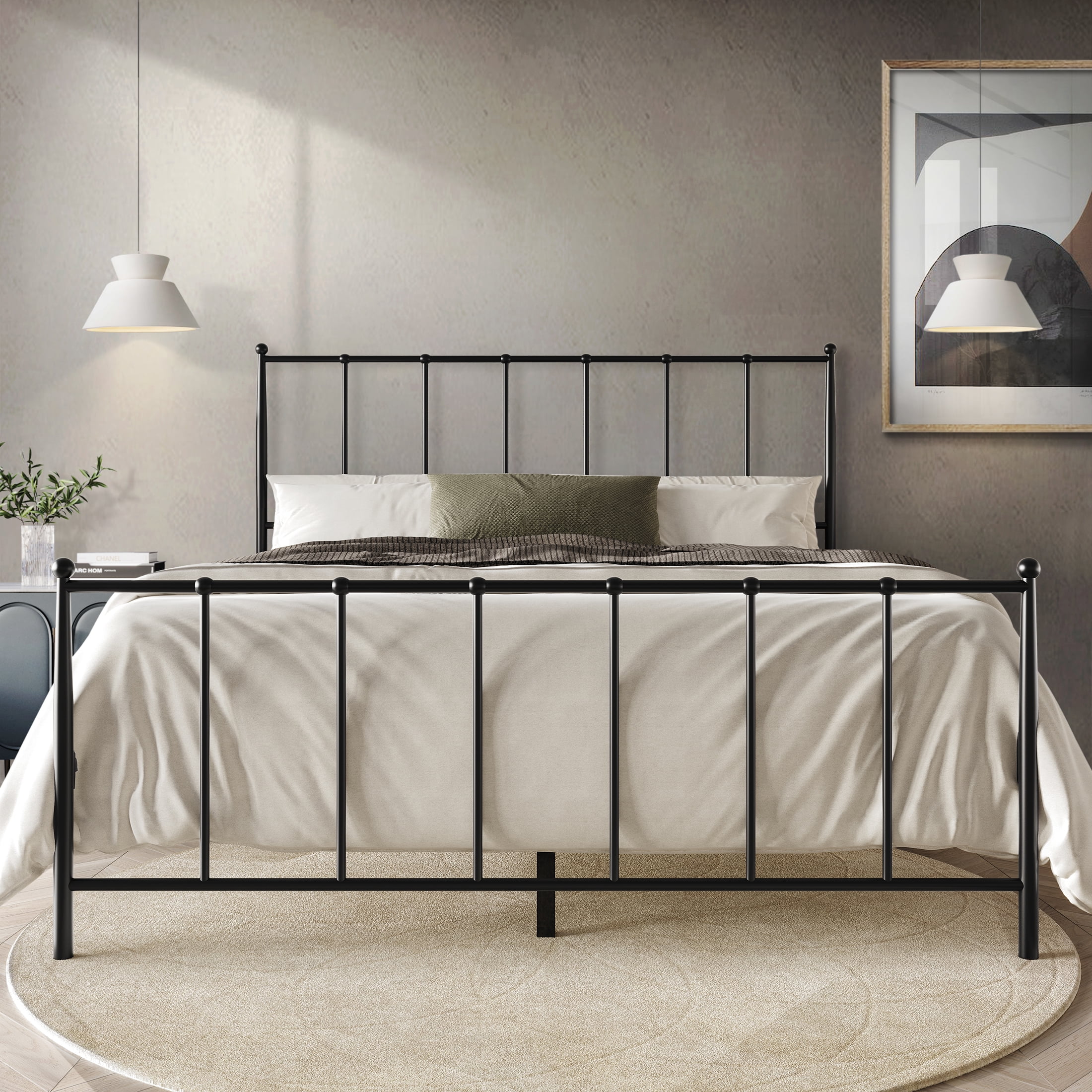 Castle Place Metal Full Size Platform Bed, Black, Classic - Walmart.com