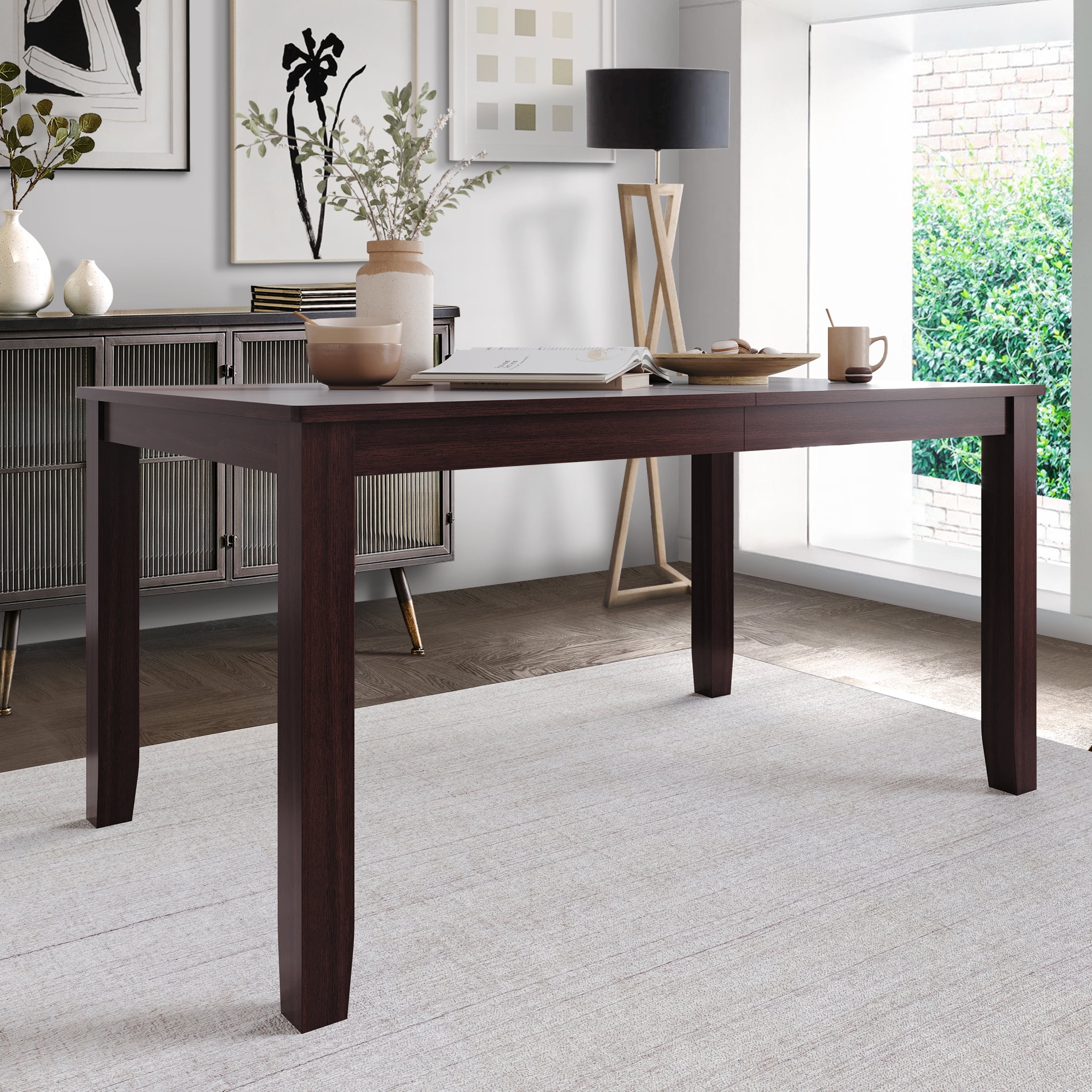 Castle Place Elegant Rectangular Wooden Indoor Dining Table, HK Wenge ...