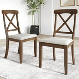 Castle Place Elegant Wooden Dining Chair, Set of 2, Brown - Walmart.com