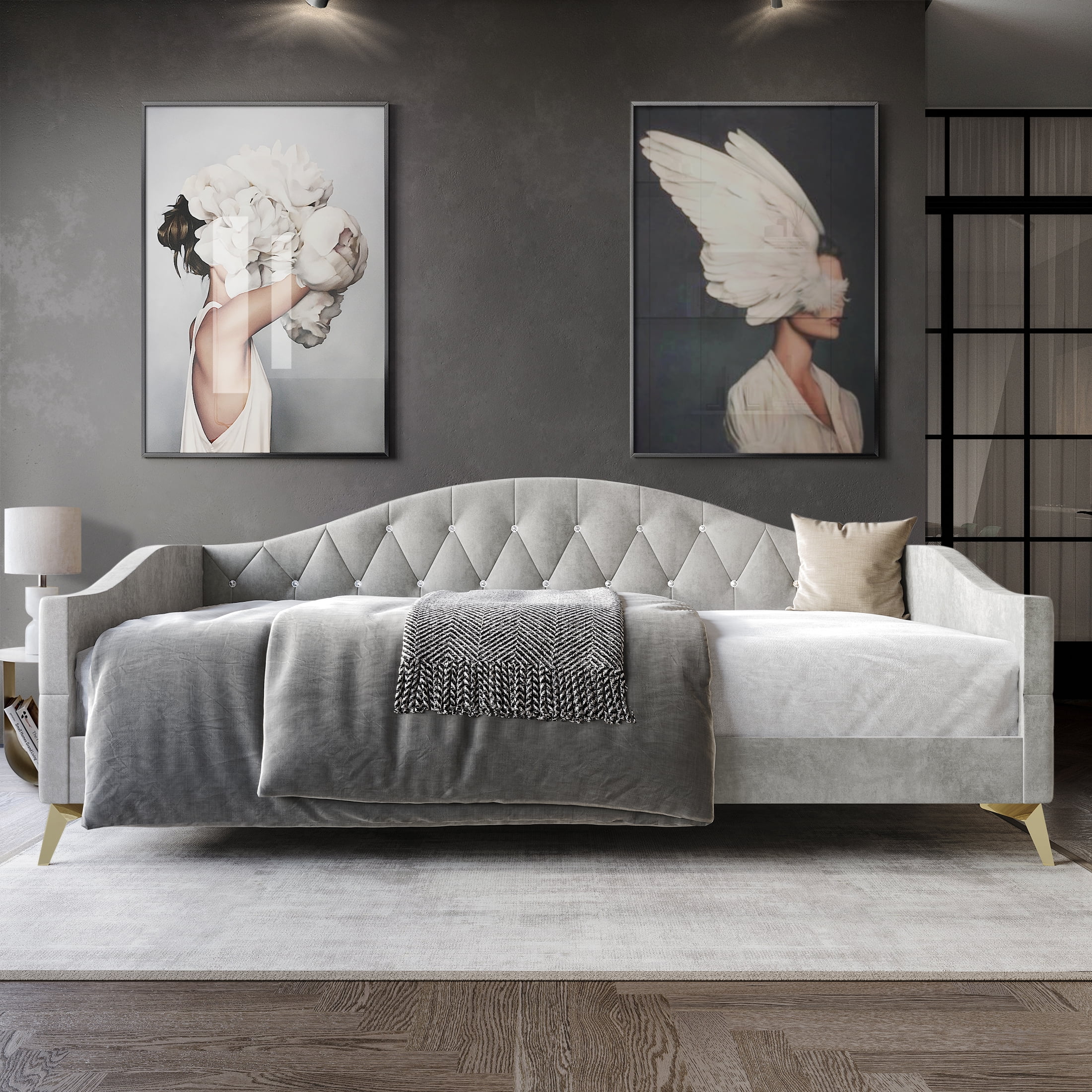 Free Shipping! Castle Place Modern Camelback Silhouette Velvet ...