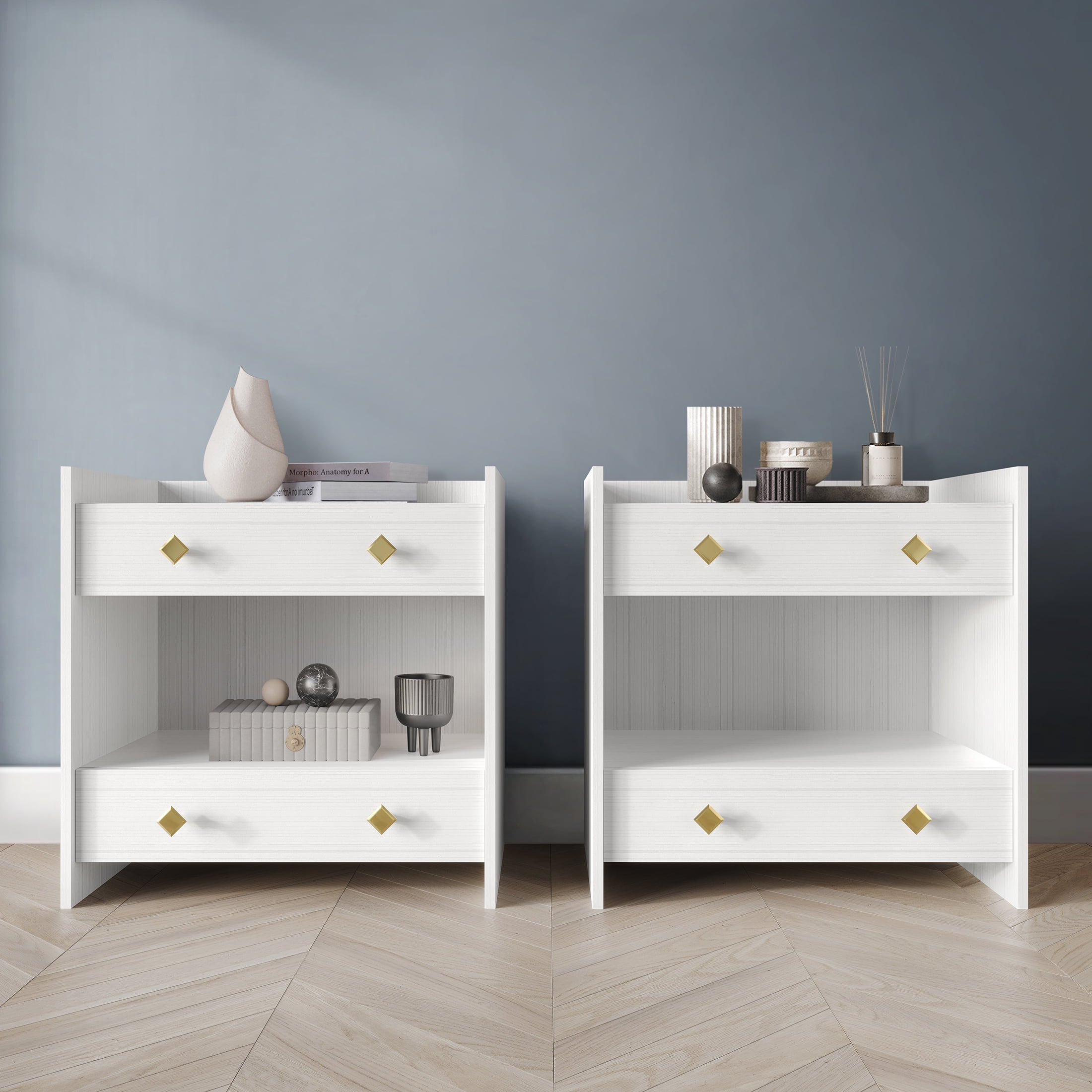 Castle Place Nightstands - Elegant Glam Design - Walmart.com