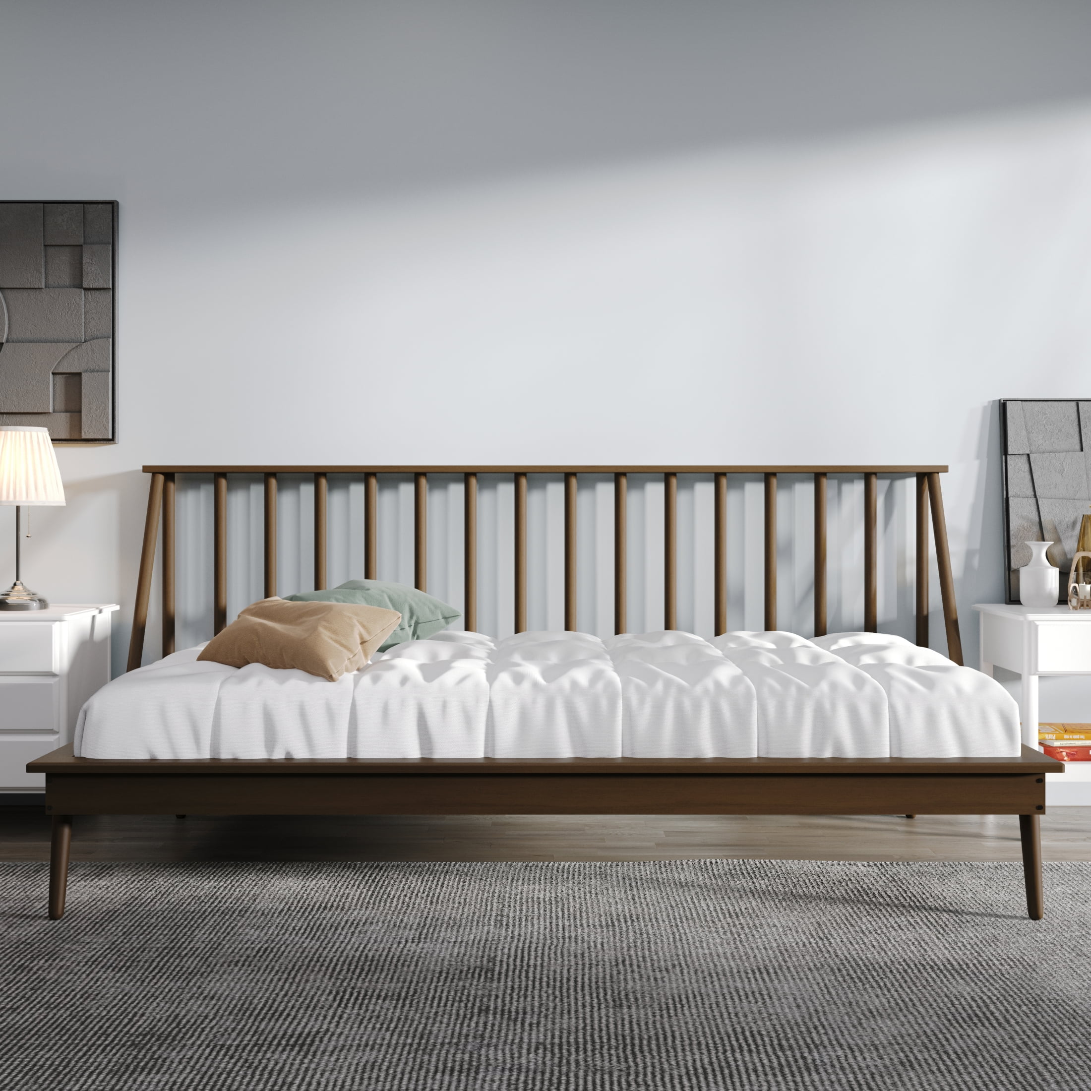 Castle Place Vintage Spindle Twin Daybed - Walnut - Walmart.com