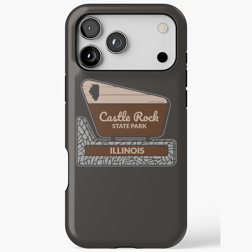 Castle Rock Illinois Park Welcome Sign iPhone Case 17 16 15 14 13 12 11 ...