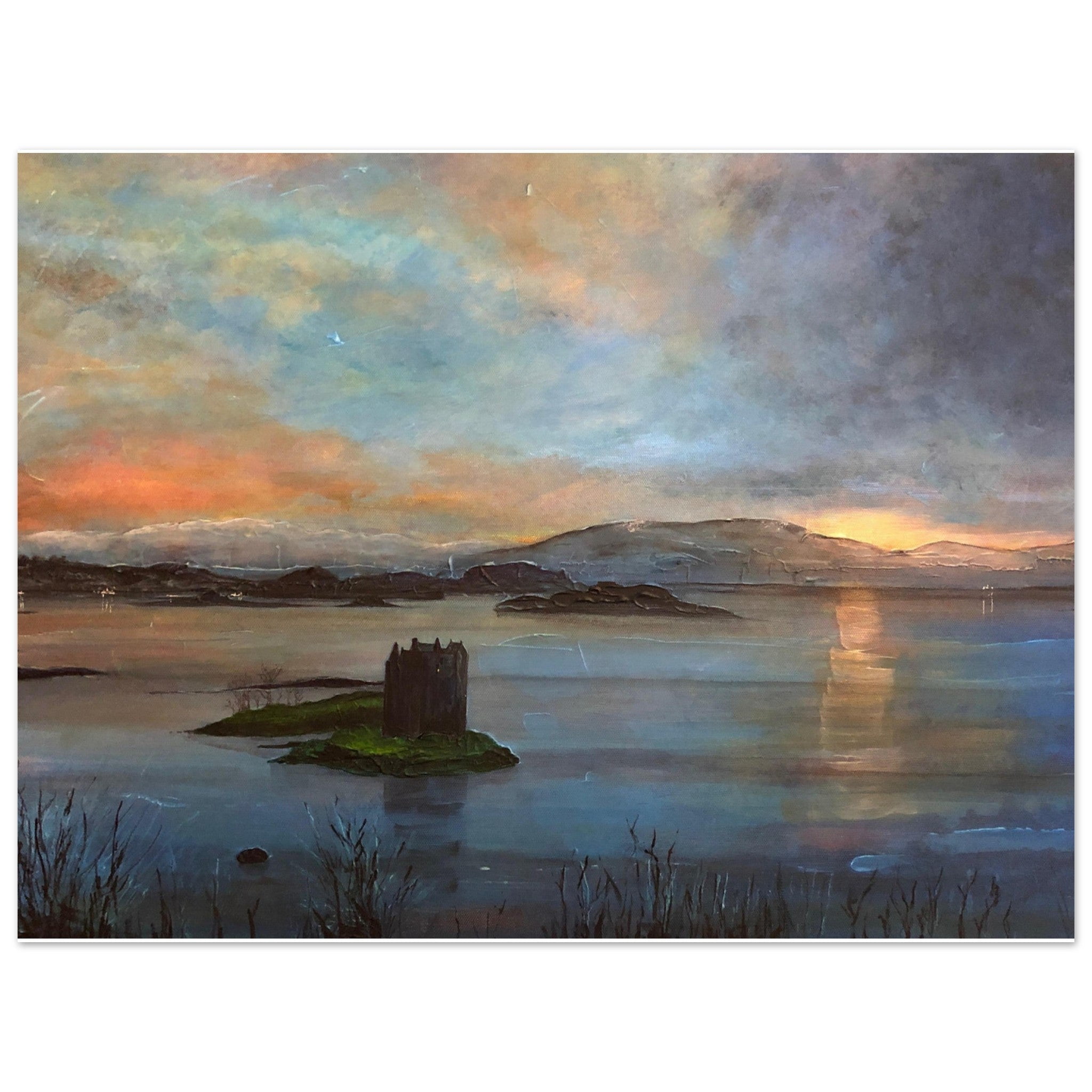 Castle Stalker Twilight | Signed Fine Art Prints By Scottish Artist Hunter | Unframed or Varied ...