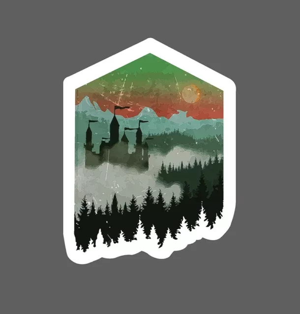 Castle Sticker Forest Kingdom Waterproof Sticker Phone Decal Water ...