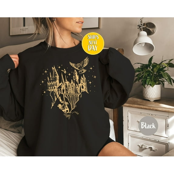 Castle Sweatshirt, Gift for Book Lovers, Magical Wizard Castle ...