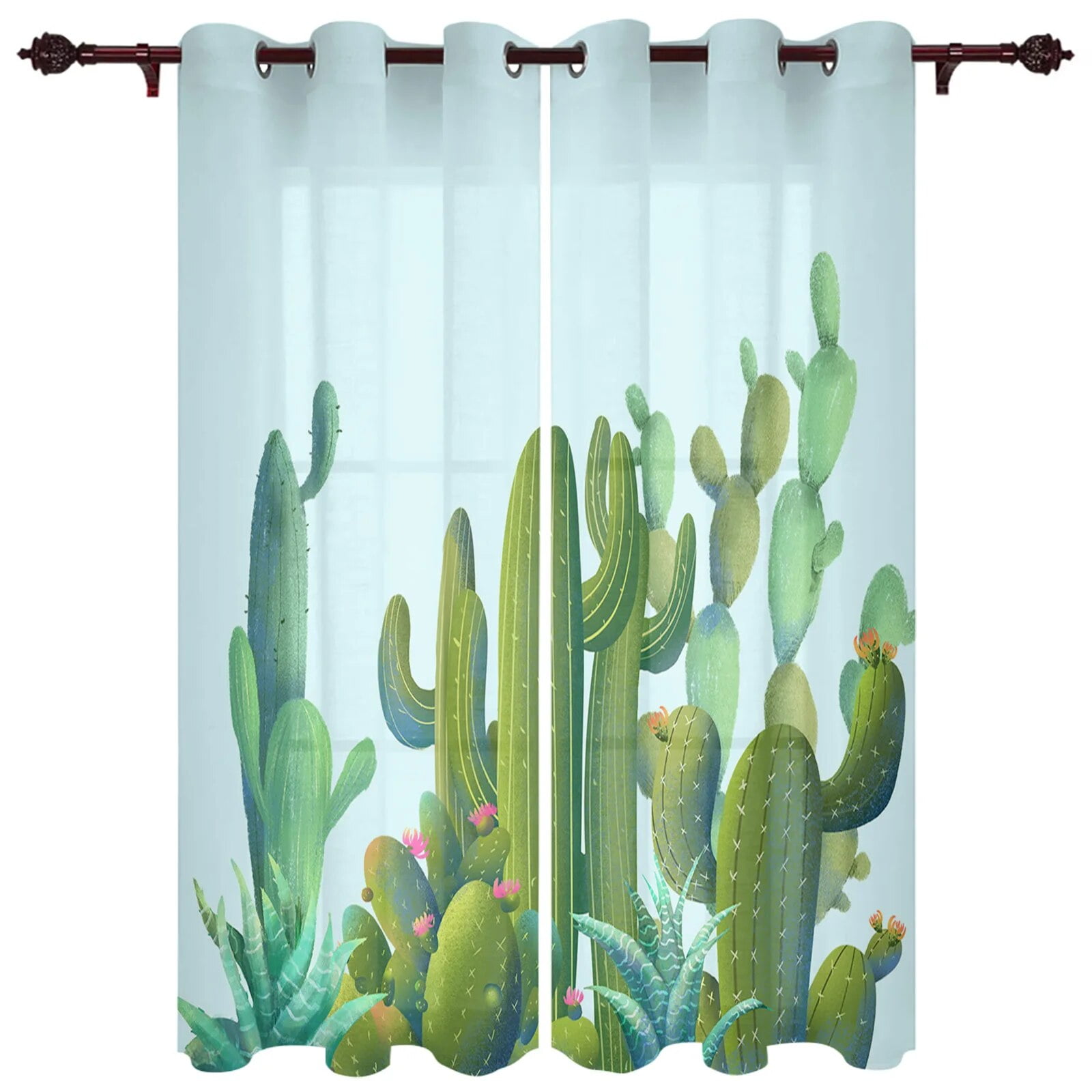 Castle Windows Rattan Retro Kitchen Curtain Kids Bedroom Living Room ...