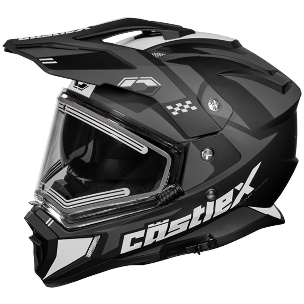Castle X CX200 Dual Sport Wrath Helmet w/Electric Lens Shield Matte ...