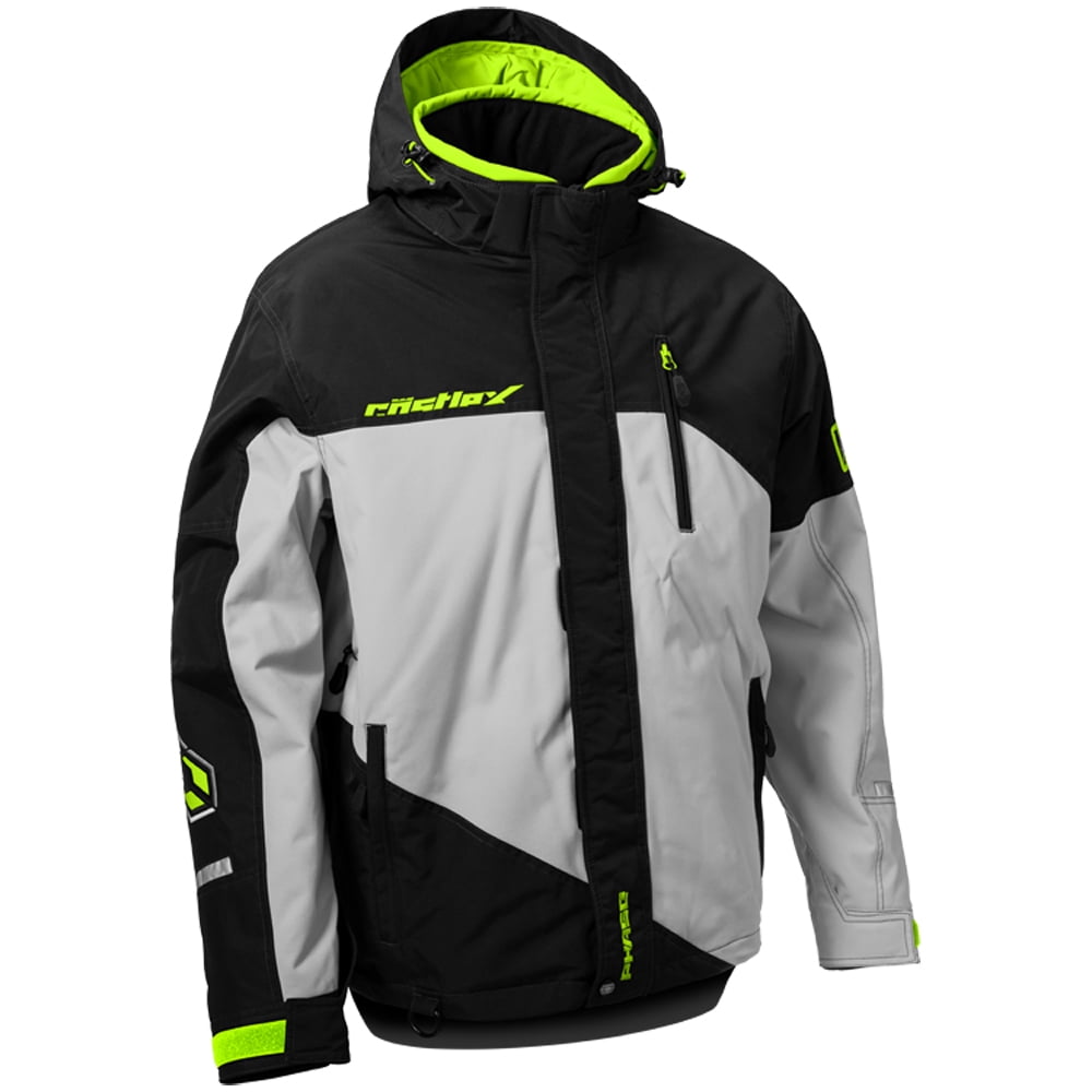 Castle X, 70-3422, Mens Phase G4 Snowmobile Jacket - Black/Silver/Hi ...
