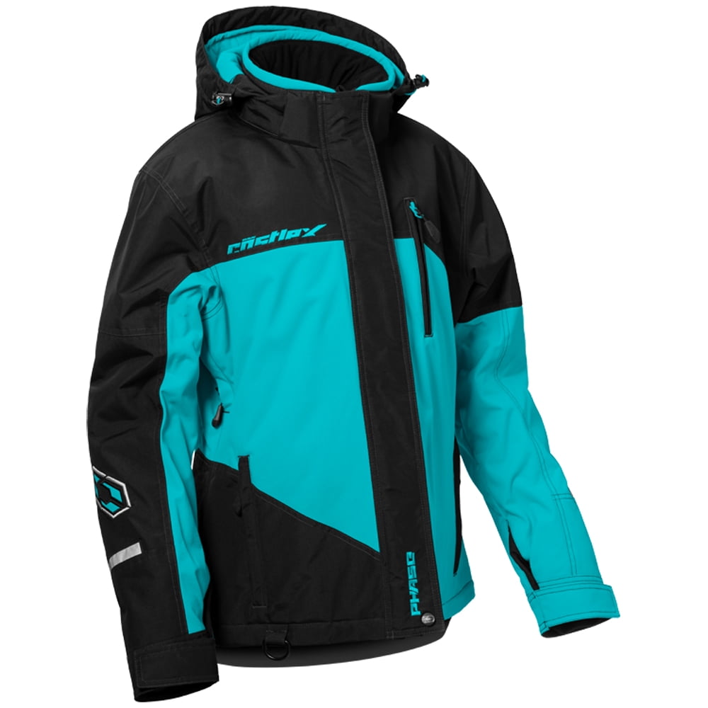 Castle X, 71-4226, Women's Phase G4 Snowmobile Jacket - Black/Turquoise ...