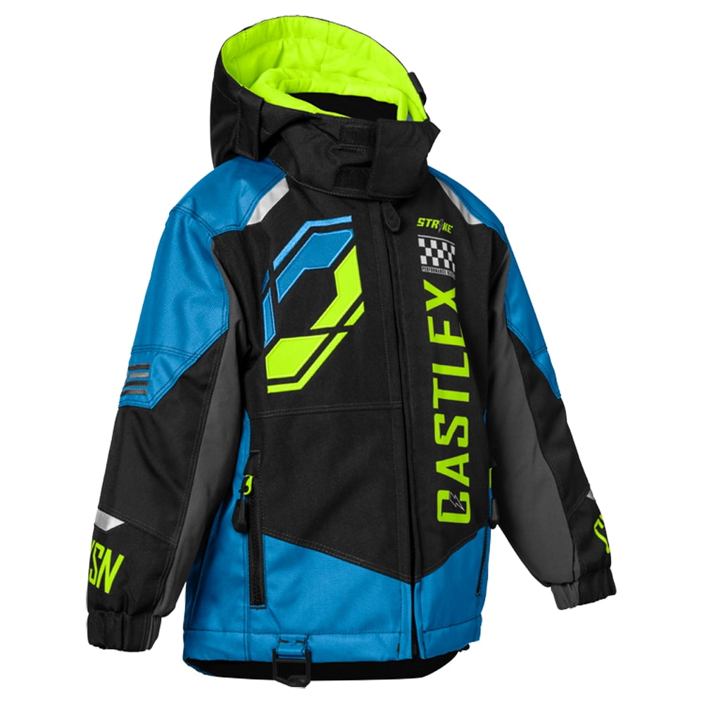 Castle X Youth Kids Strike G5 Snowmobile Jacket - Process Blue/Black/Hi ...