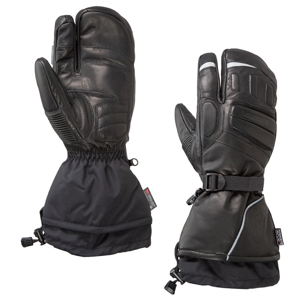 Castle X TRS-G2 Womens Snow 3-Finger Mittens Black LG - Walmart.com