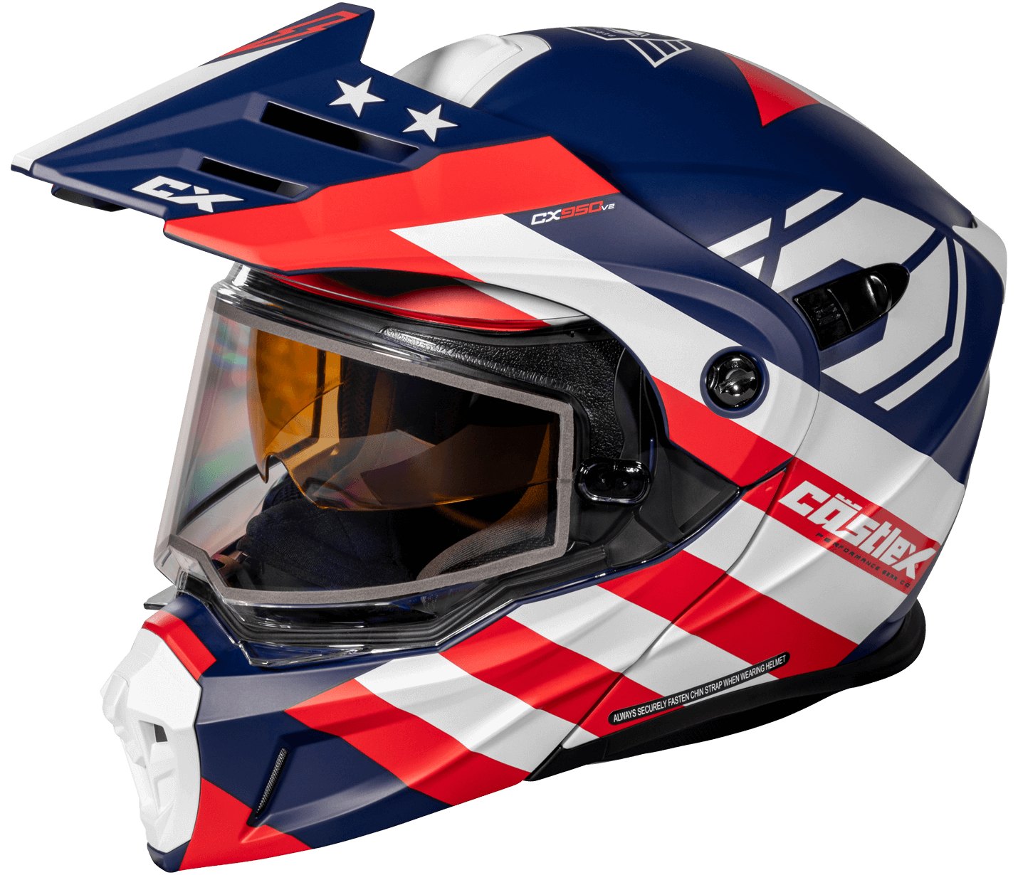 Castle CX950 V2 General Snow Helmet w/Dual Pane Shield Red LG - Walmart.com