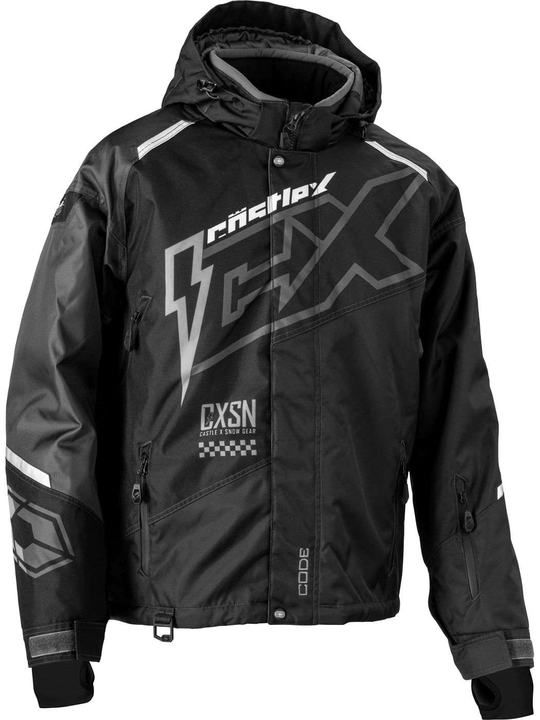 Castle X Code G5 Mens Snow Jacket Black/Charcoal/Silver LG - Walmart.com