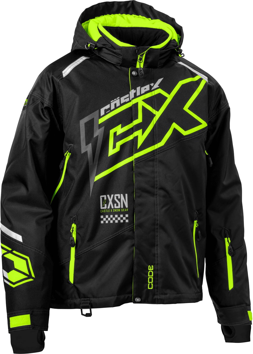 Castle X Code G5 Mens Snow Jacket Black/Hi-Vis XXL - Walmart.com
