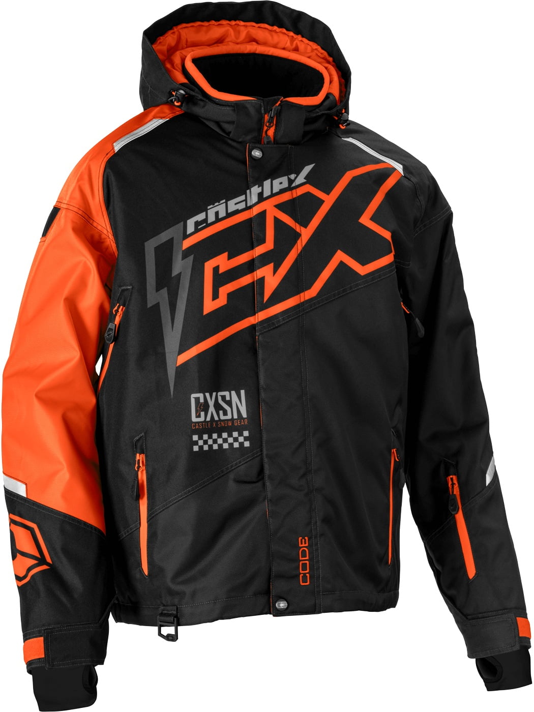 Castle X Code G5 Mens Snow Jacket Black/Orange SM - Walmart Business ...