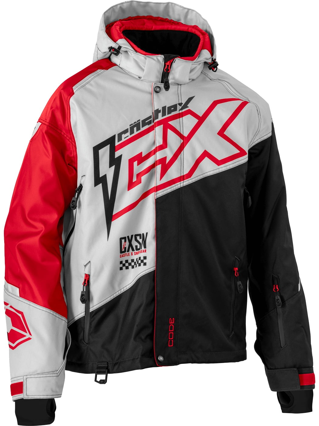 Castle X Code G5 Mens Snow Jacket Silver/Red/Black SM - Walmart.com