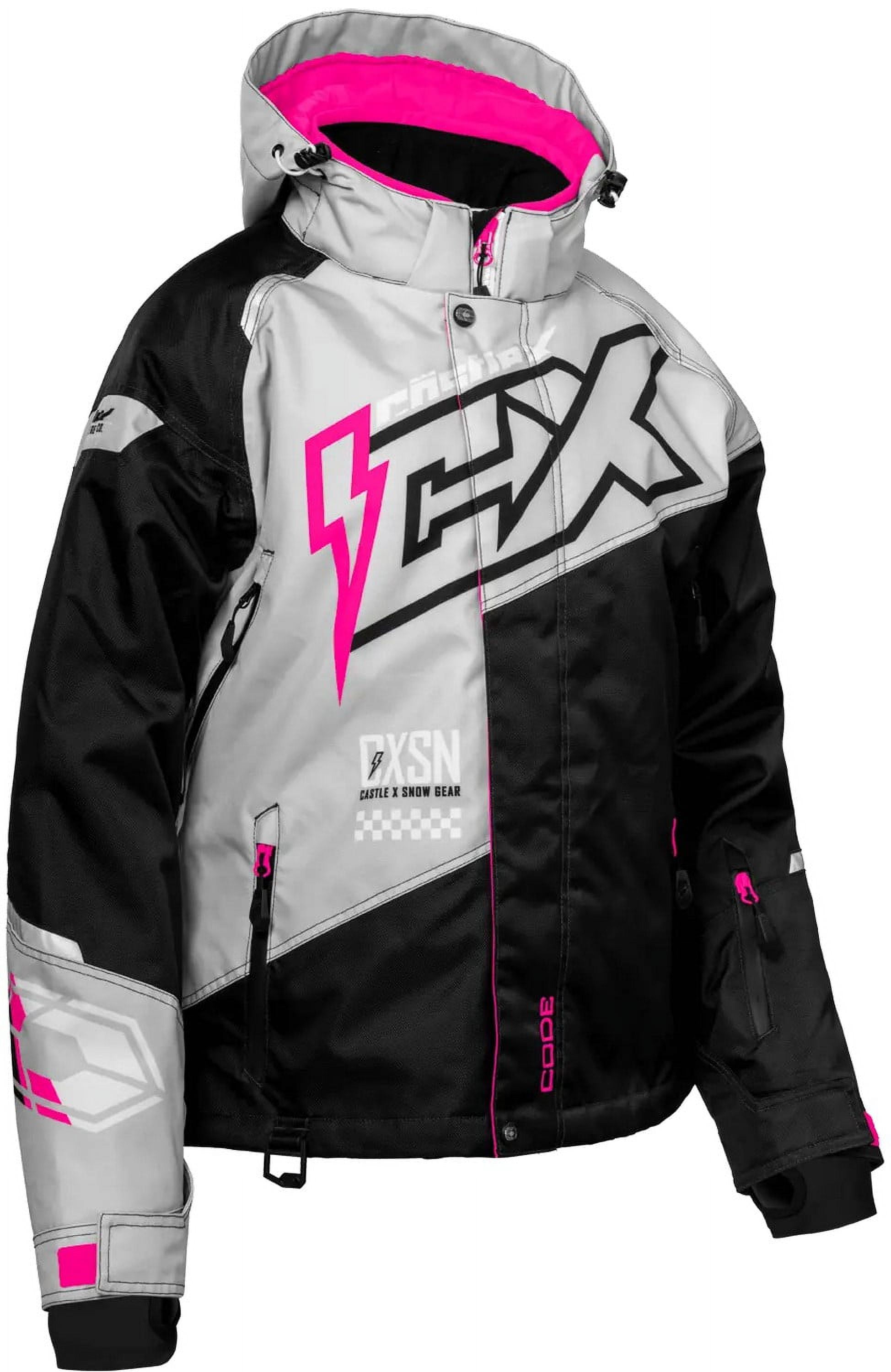 Castle X Code G5 Womens Snow Jacket Silver/Black/Pink Glow 2W - Walmart.com
