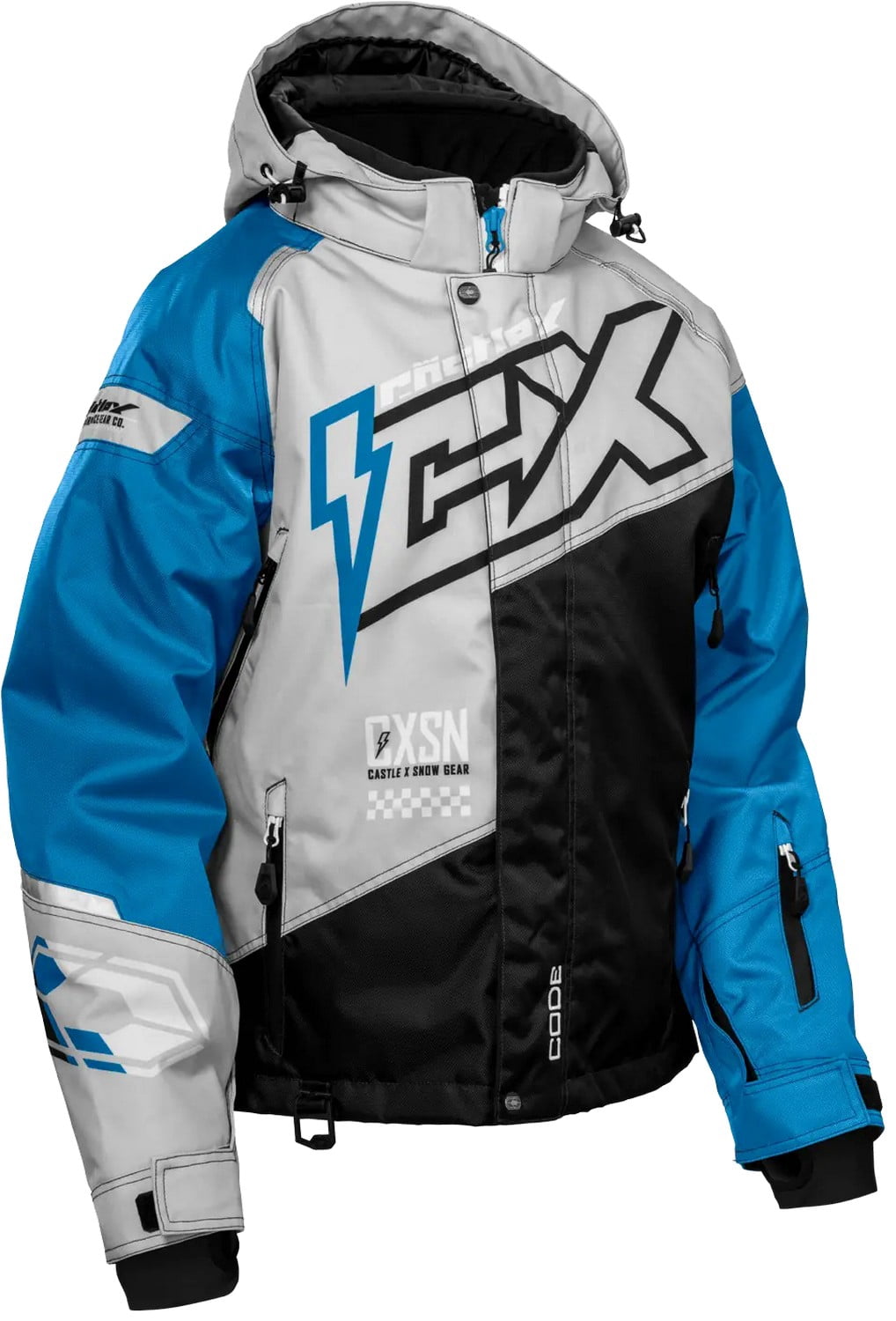 Castle X Code G5 Womens Snow Jacket Silver/Process Blue LG - Walmart.com