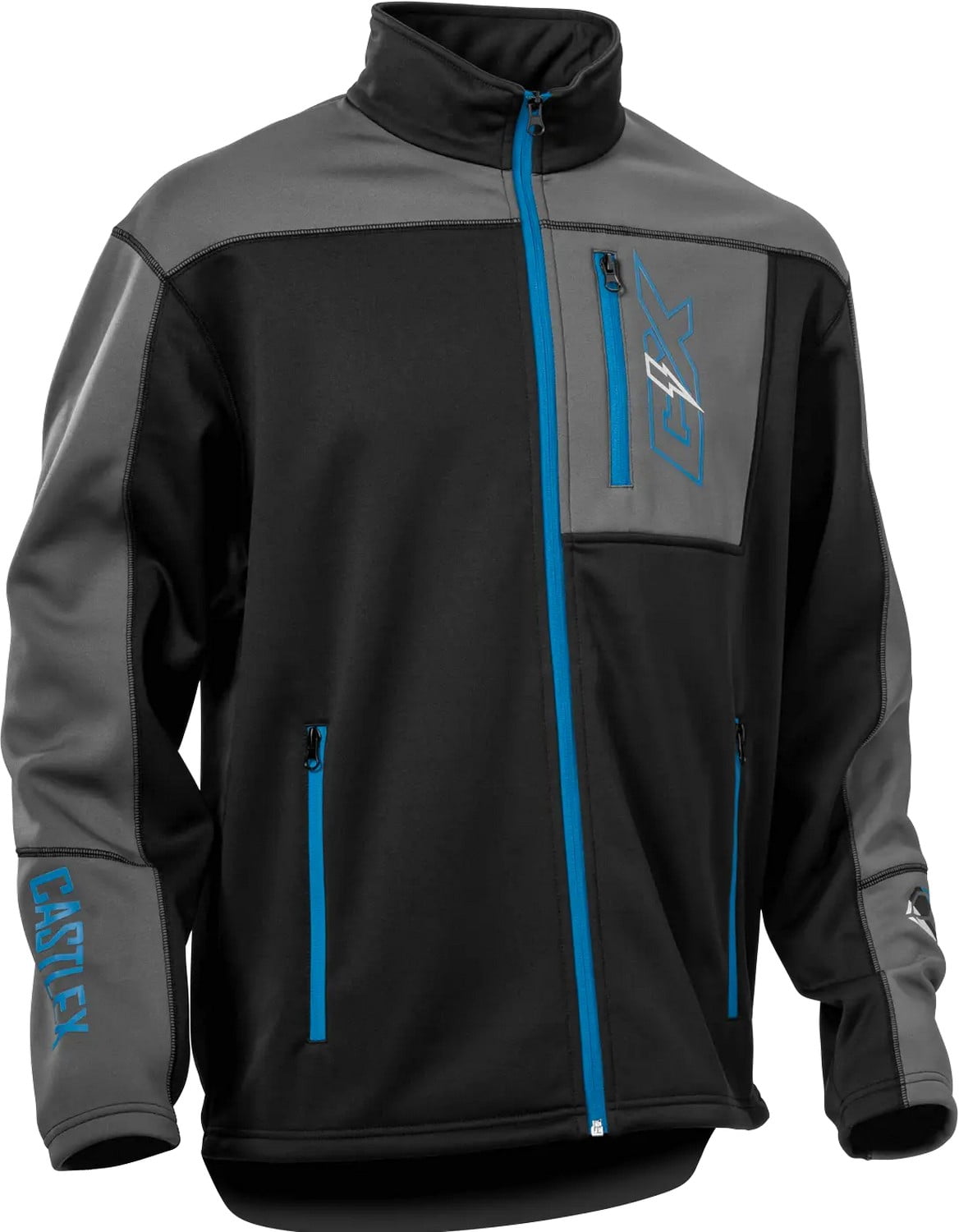 Castle X Fusion G5 Mens Mid-Layer Jacket Process Blue/Black/Charcoal MD ...