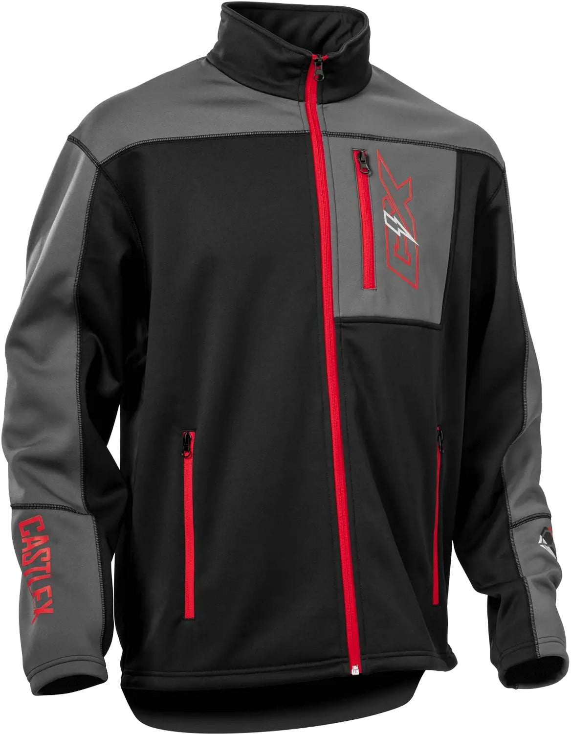 Castle X Fusion G5 Mens Mid-Layer Jacket Red/Black/Charcoal MD ...