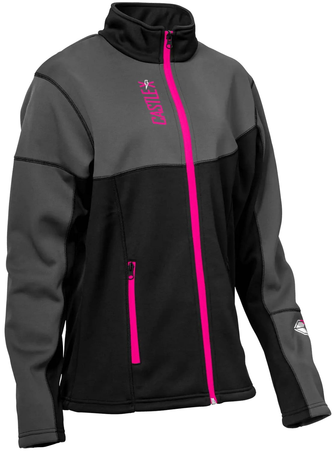 Castle X Fusion G5 Womens Mid-Layer Jacket Pink Glow/Black/Charcoal SM ...