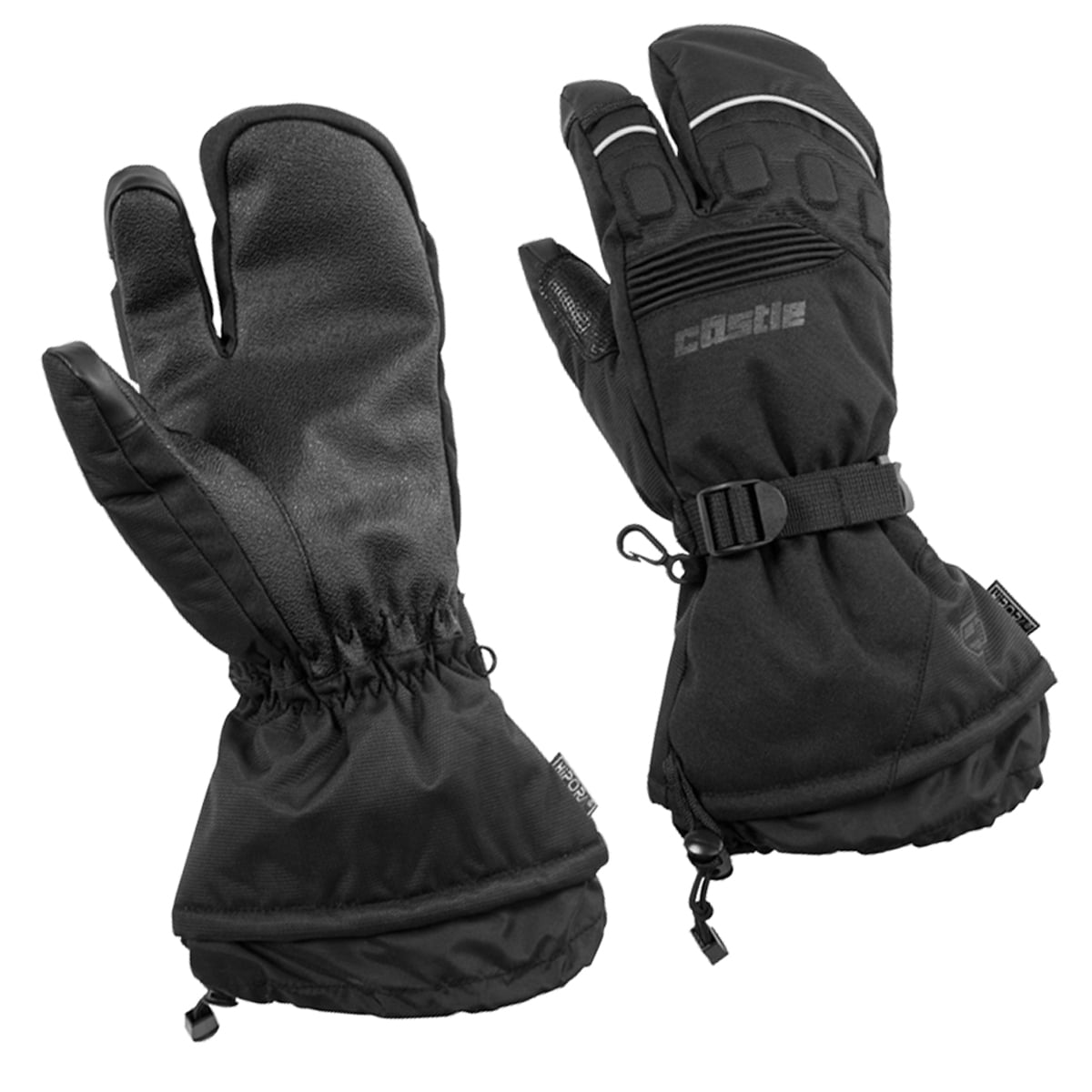 Castle X Platform 3-Finger Mens Snowmobile Mittens Black XL - Walmart.com