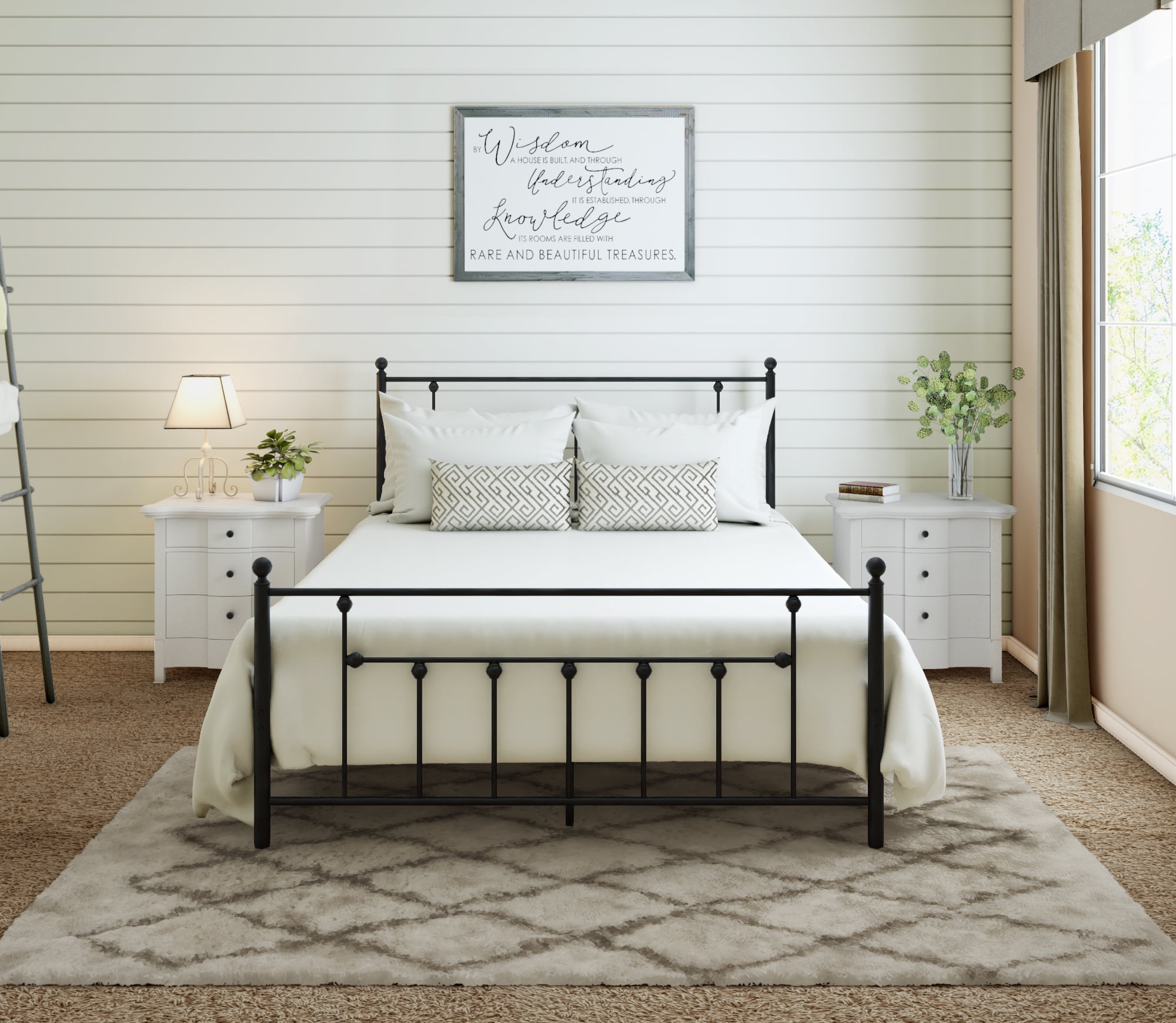 Solid iron beds store