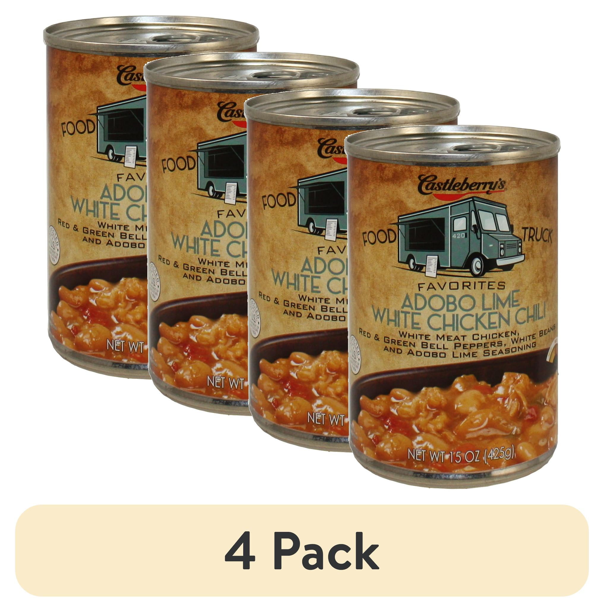 (4 pack) Castleberry's Food Truck Adobe Lime White Chicken Chili, Chili ...