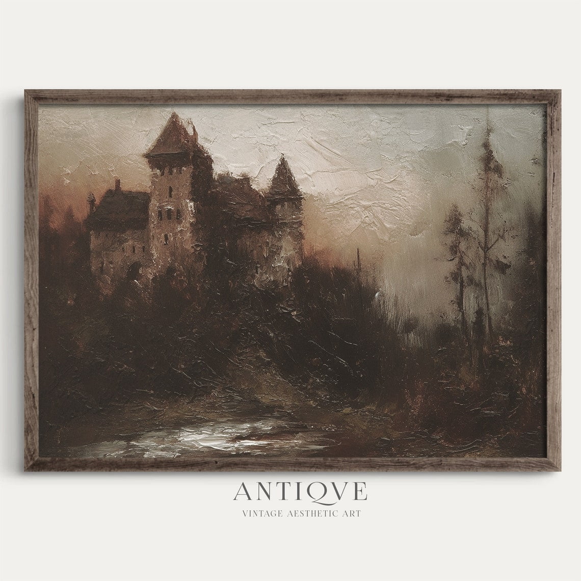 Castlemoody Landscape With Creepy Castle, Subtle Art,915 UNFRAMED ...