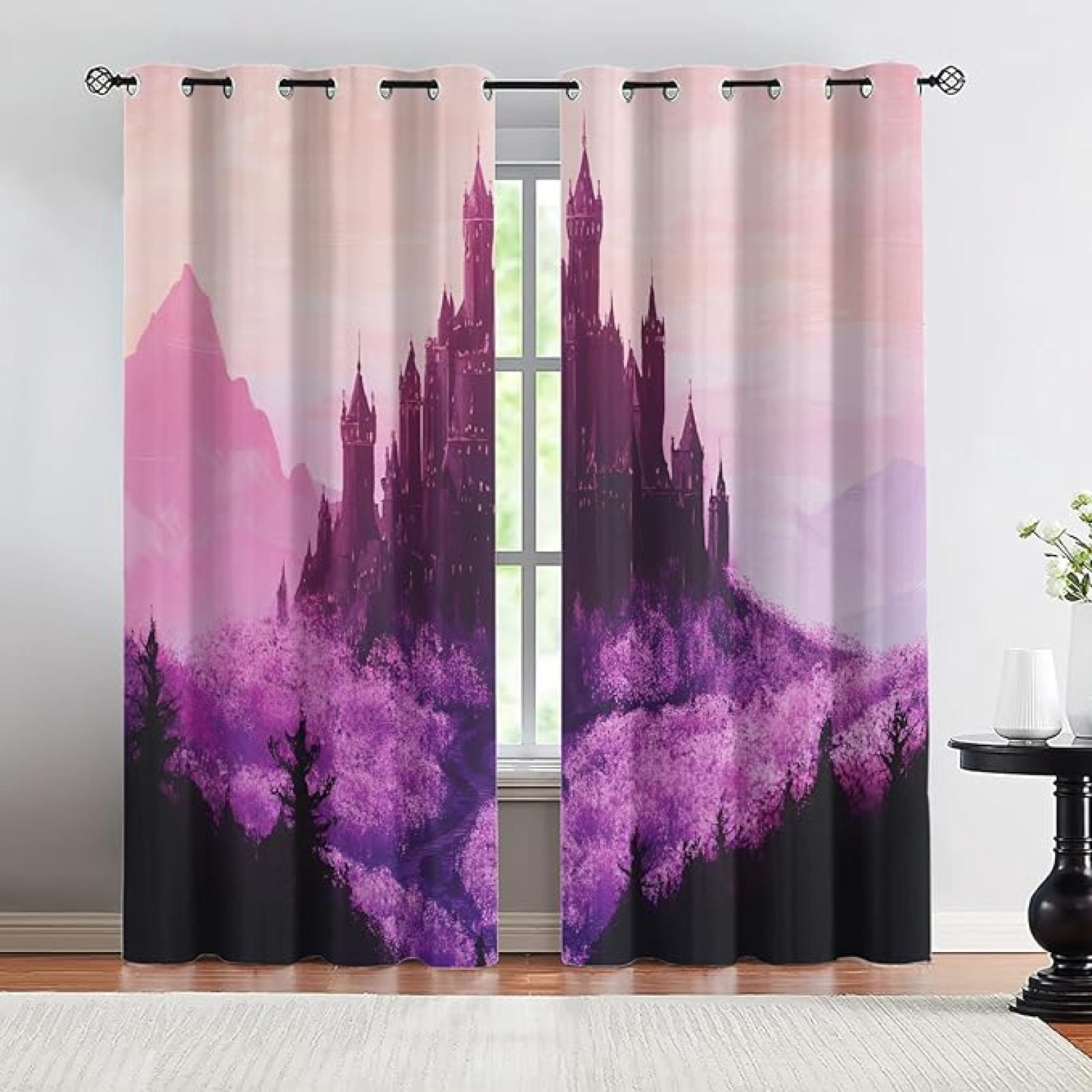 Castles Curtains For Bedroom Living Room, Princess Castles Blackout ...