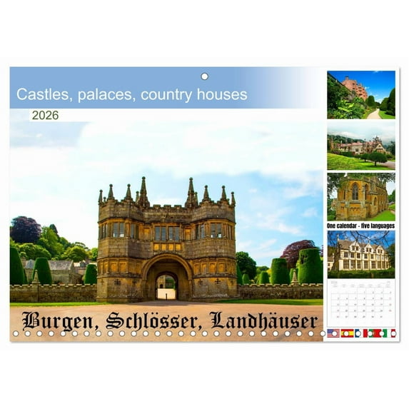 Castles, palaces, country houses (Monthly Wall Calendar 2026 16.5 x 23. ...