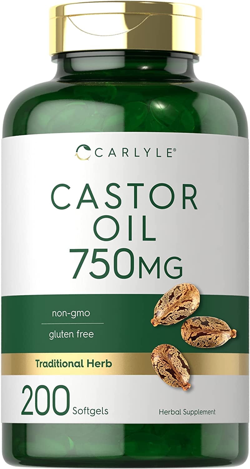 Carlyle Castor Oil 750mg | 200 Quick-Release Softgel Capsules ...