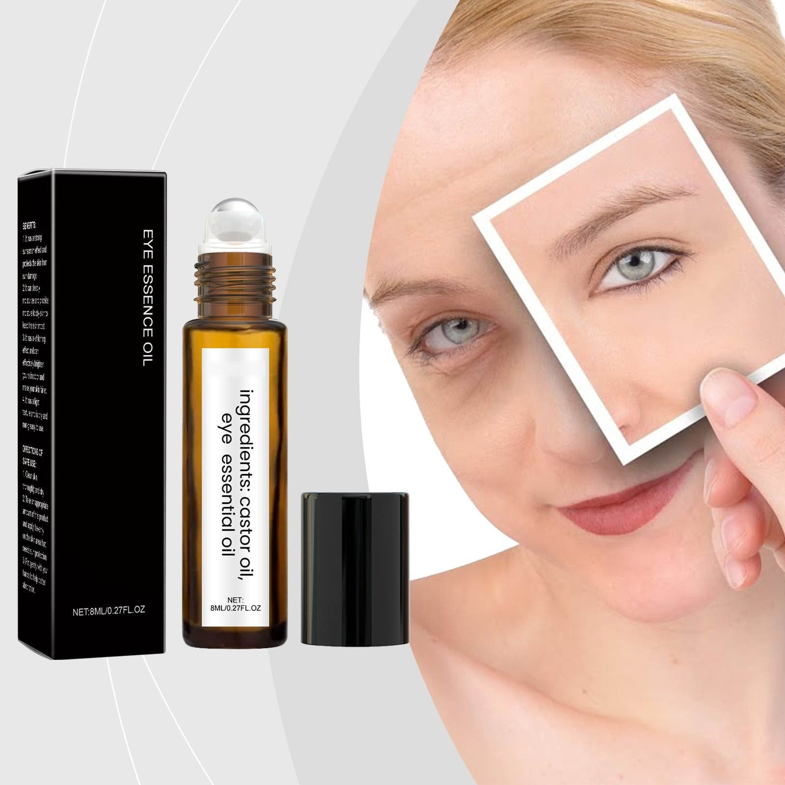Castor Oil Eye Roll-On | Brightening Eye Oil for Dark Circles ...